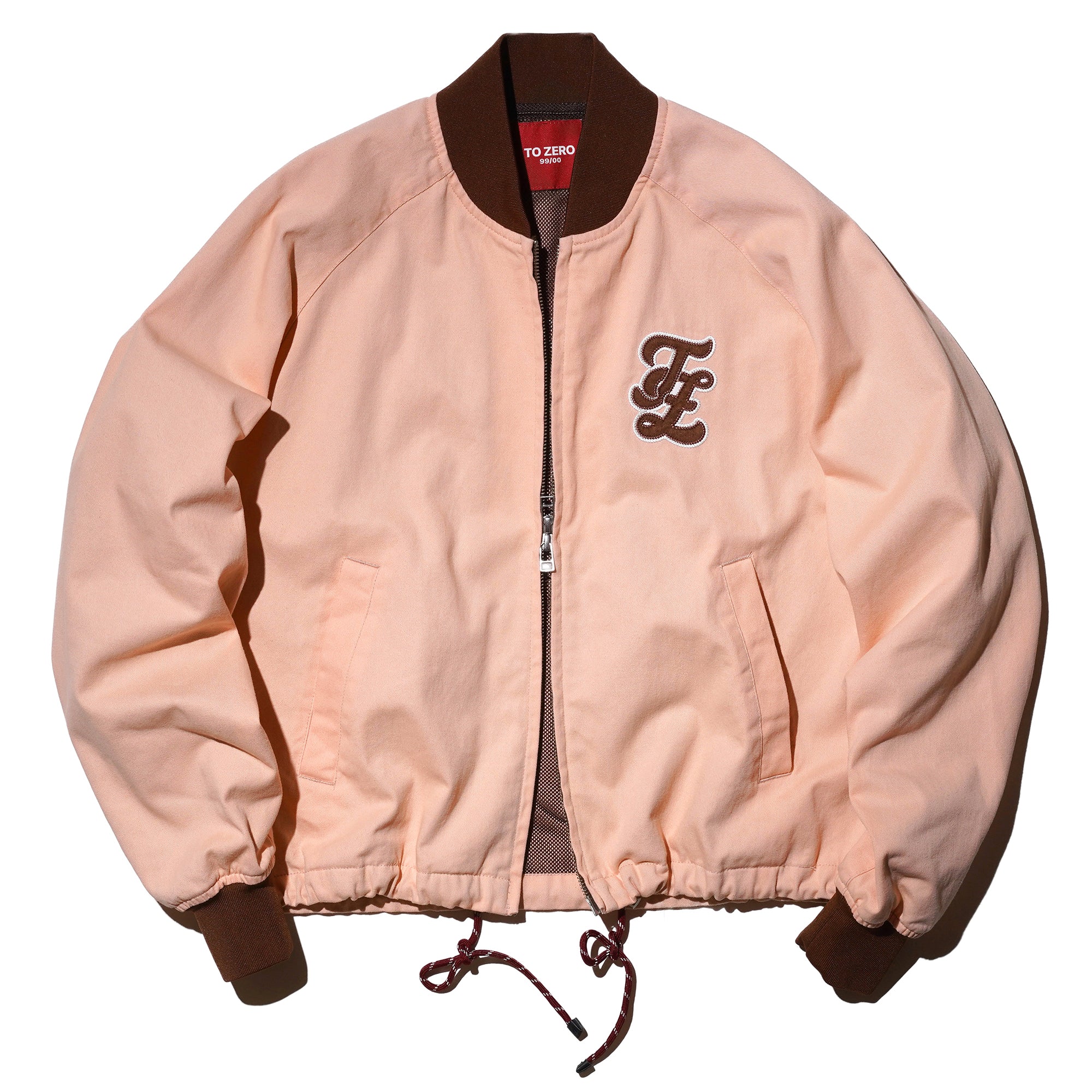 TO ZERO 'TZ VARSITY' TEAM JACKET (PEACH)